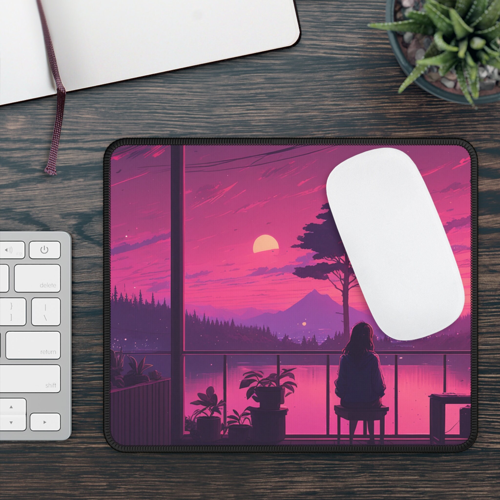 Lofi Mouse Pad, Anime Night City Mousepad, Anime Mouse Pad, Gaming ...