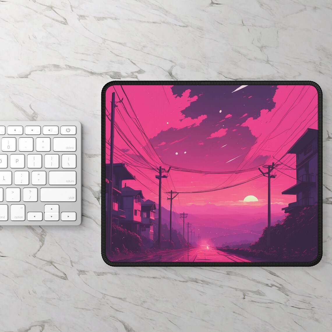 Lofi Mouse Pad, Anime Night City Mousepad, Anime Mouse Pad, Gaming ...