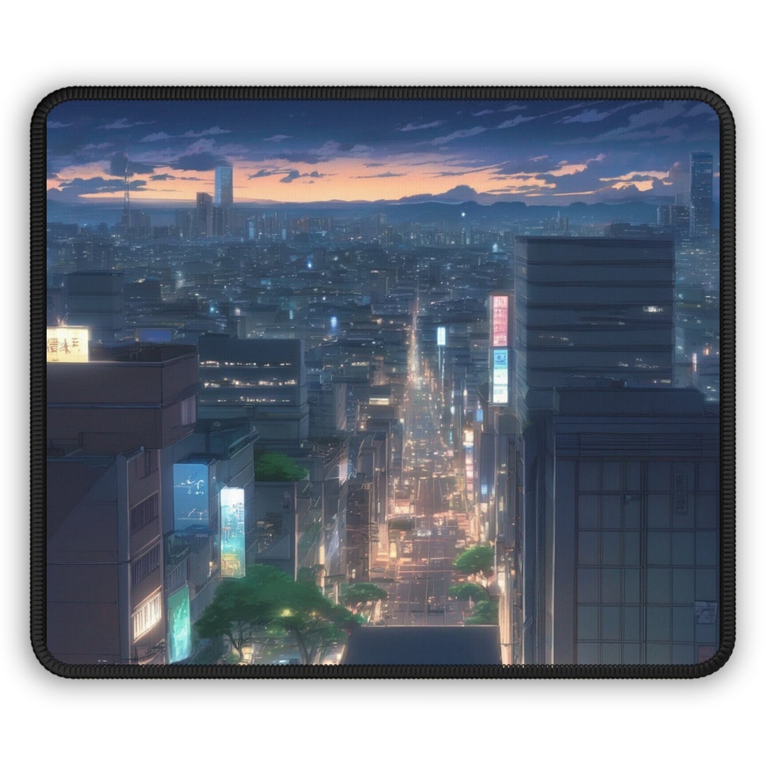 Night City Mousepad Japan City Mousepad Lofi Mouse Pad - Etsy