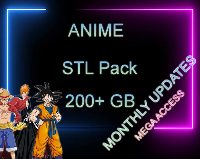 Anime Stl 200GB Pack Stl 3D Printer Files Stl File 3D Print 3D Model ...