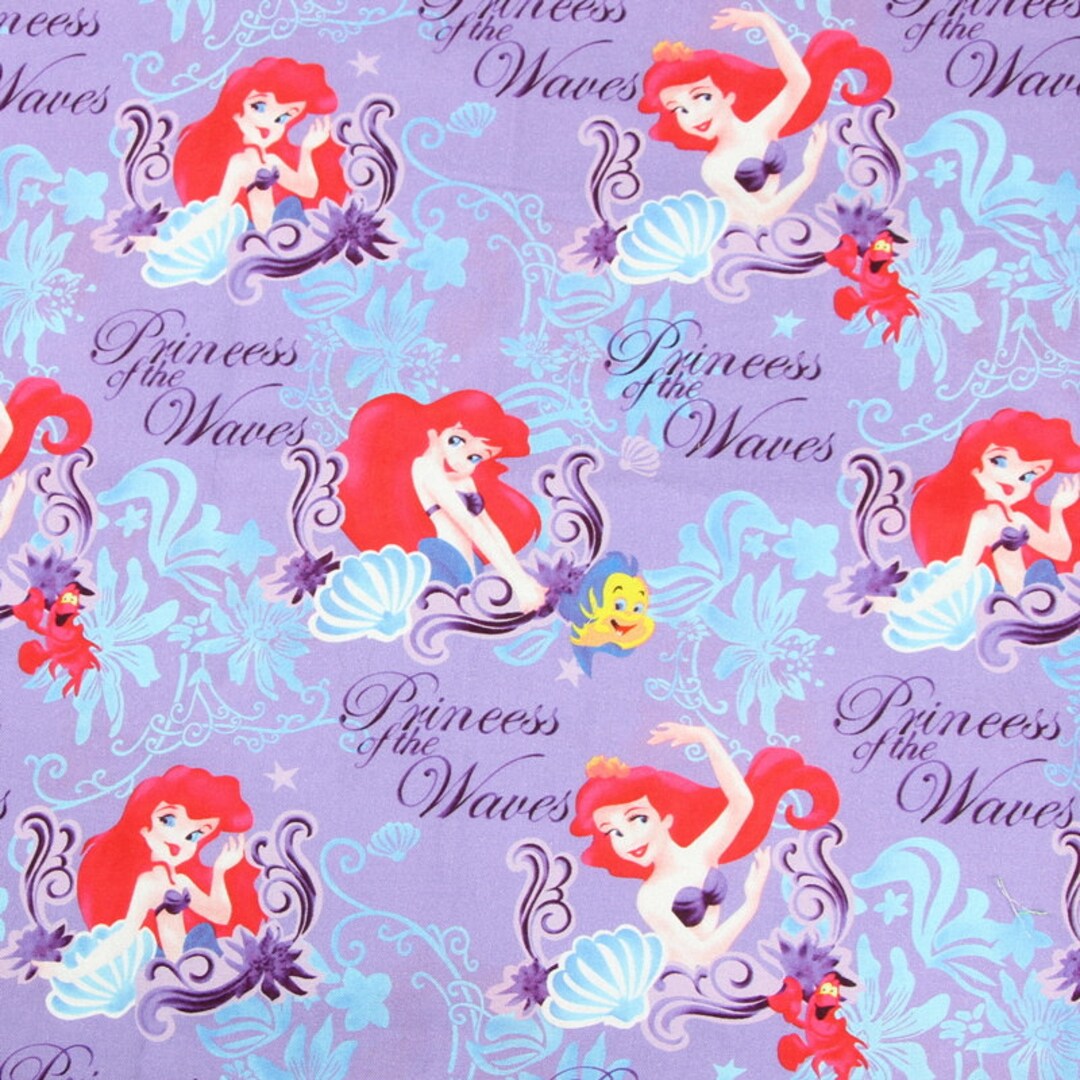 Disney Little Mermaid Ariel Fabricariel Fabric 100% Cotton - Etsy