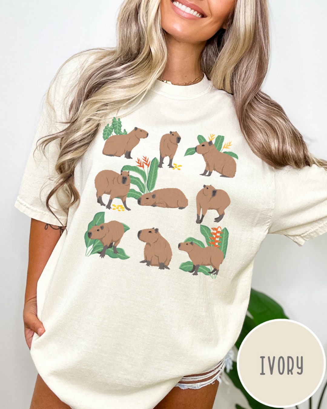 Capybara Comfort Colors Tshirt, Gift for Capybara and Animal Lovers ...