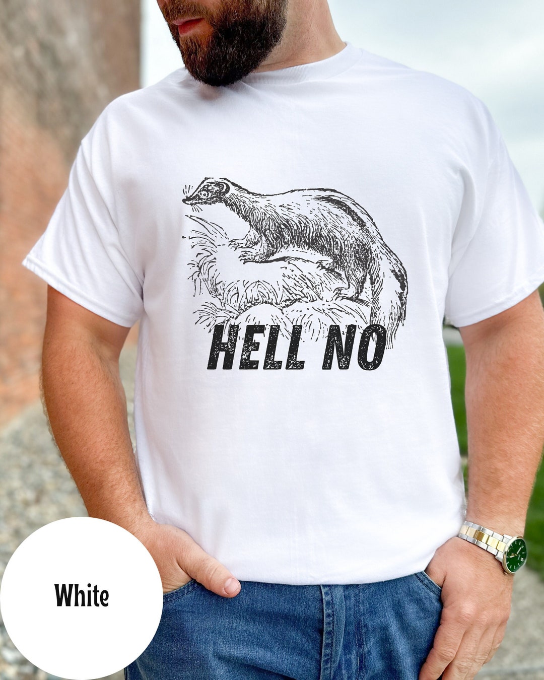 Hell No Skunk Shirt Funny Meme Shirt Funny Shirts Weird Stuff Weird ...