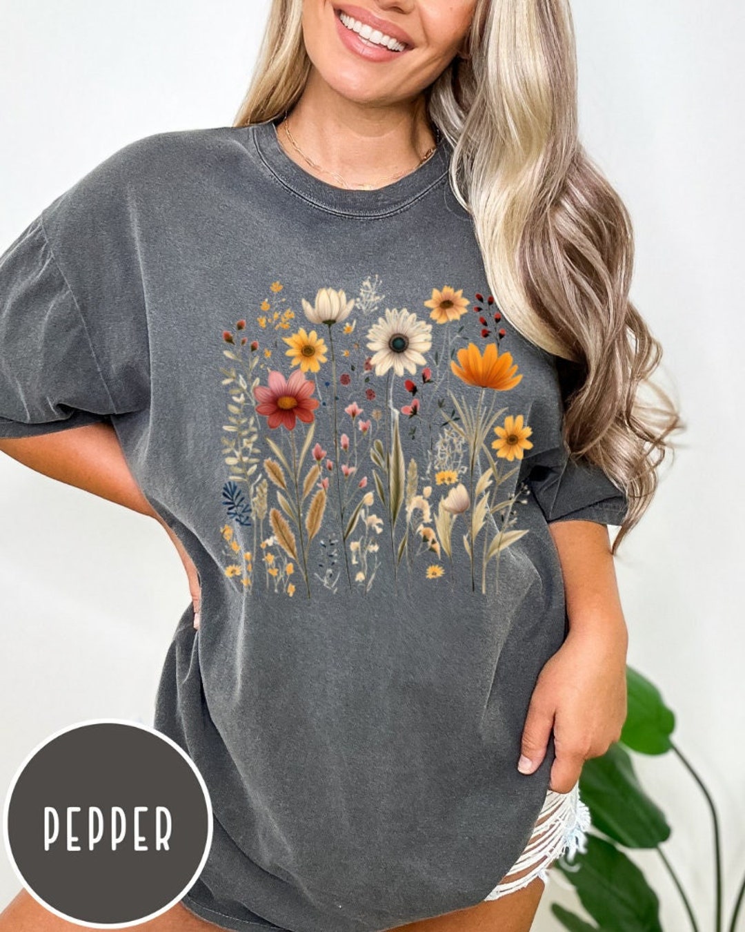 Wild Flower Shirt, Cottage Core Shirt, Shes A Wildflower, Grandma ...