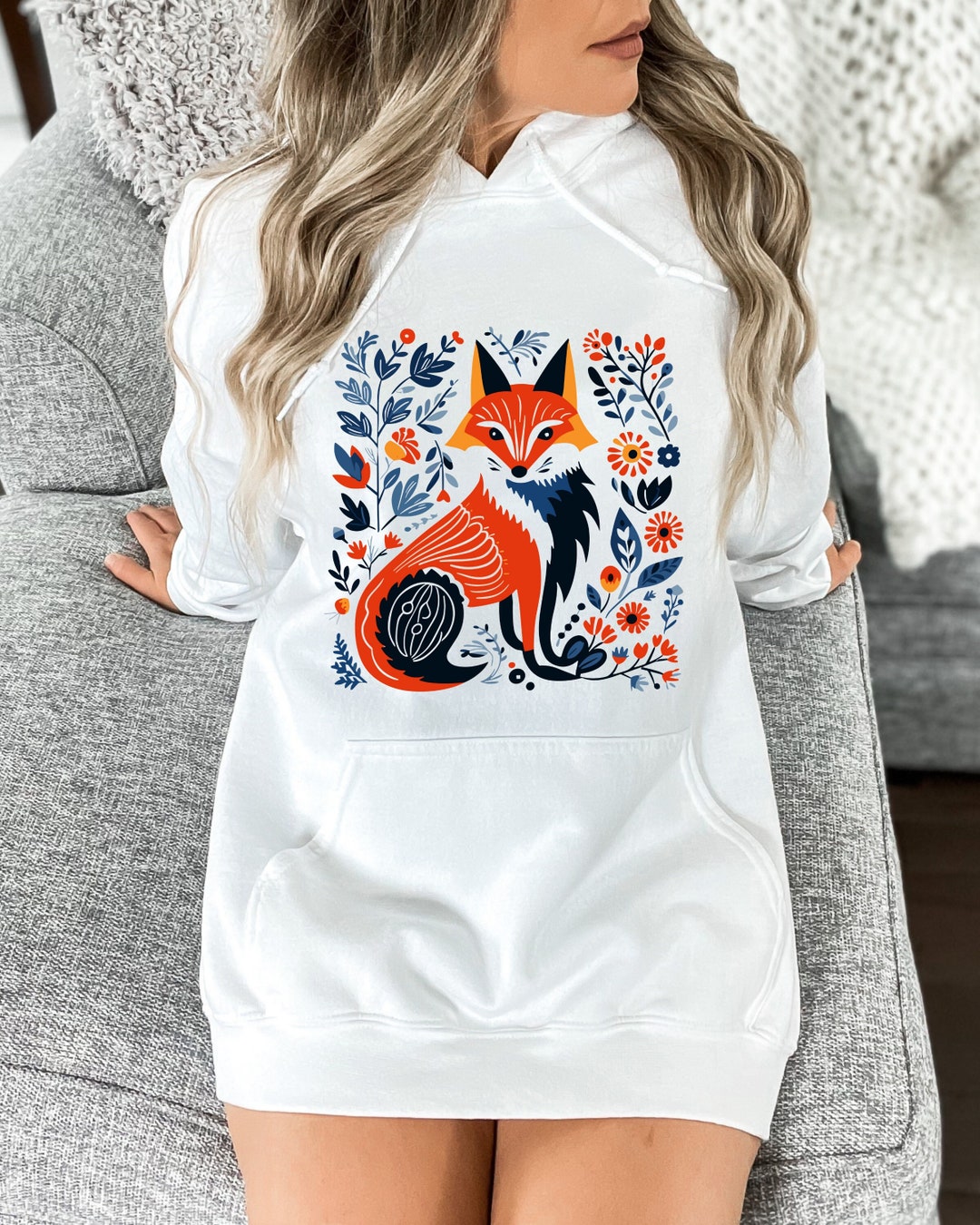 Fennec Fox Hoodie Fox Sweater Cottagecore Hoodie Cute Animal Hoodie ...
