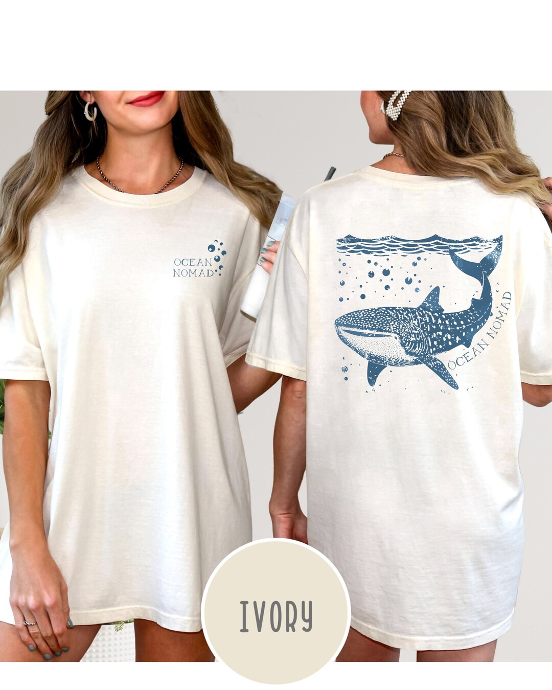 Comfort Colors Whale Shark Ocean Inspired Style Coconut Girl Preppy ...