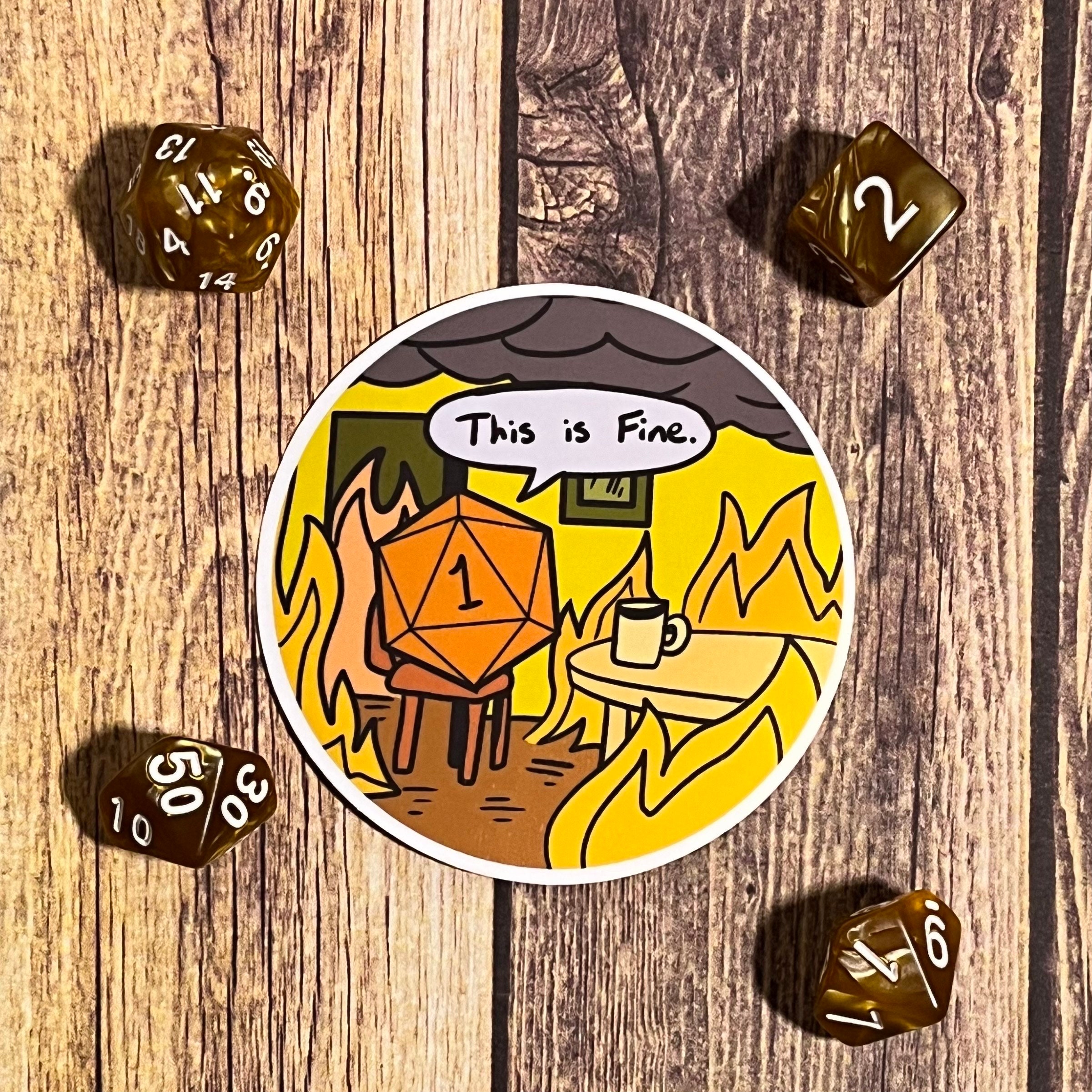 This is Fine Natural 1 Sticker: Cute Dnd Sticker, Dnd Gift, Laptop ...