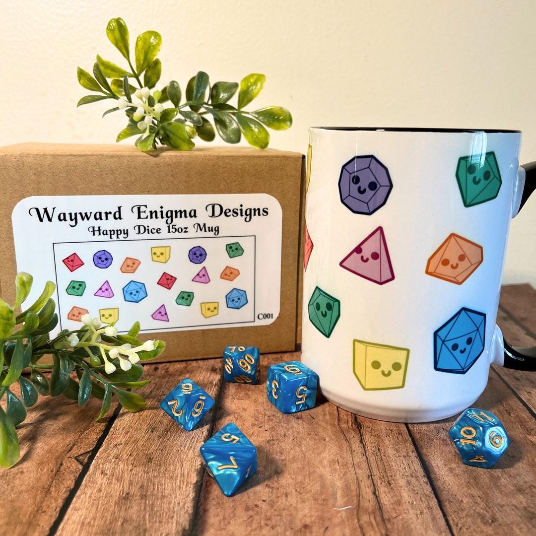 Happy Dice 15 Oz Mug: TTRPG Gaming Gift - Etsy