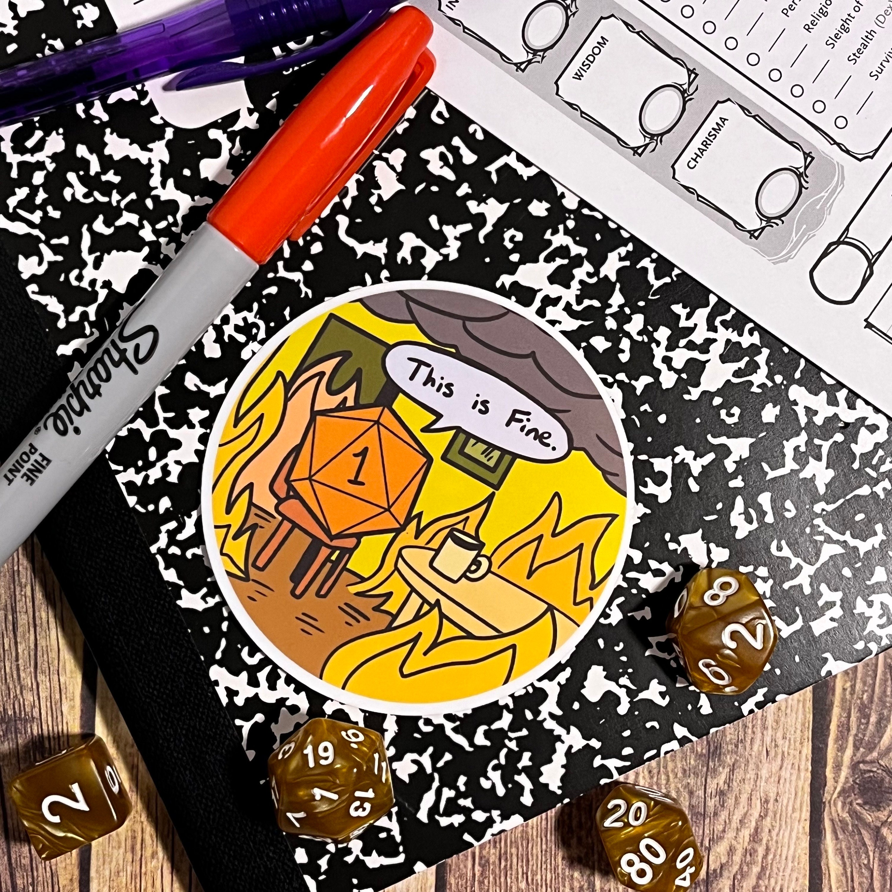 This is Fine Natural 1 Sticker: Cute Dnd Sticker, Dnd Gift, Laptop ...