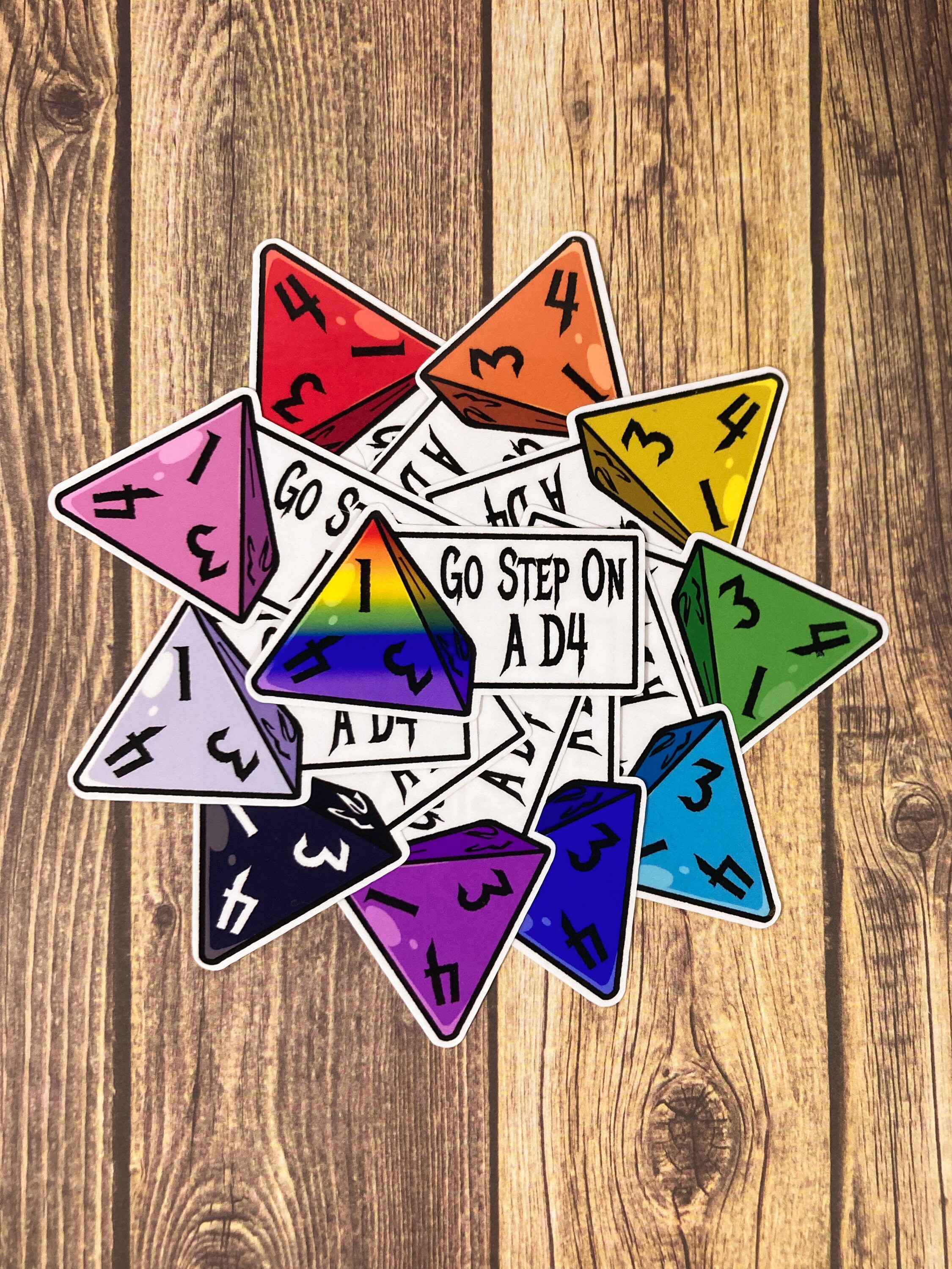 Go Step on A D4 Sticker: Cute Dnd Sticker, Dnd Gift, Laptop Sticker ...
