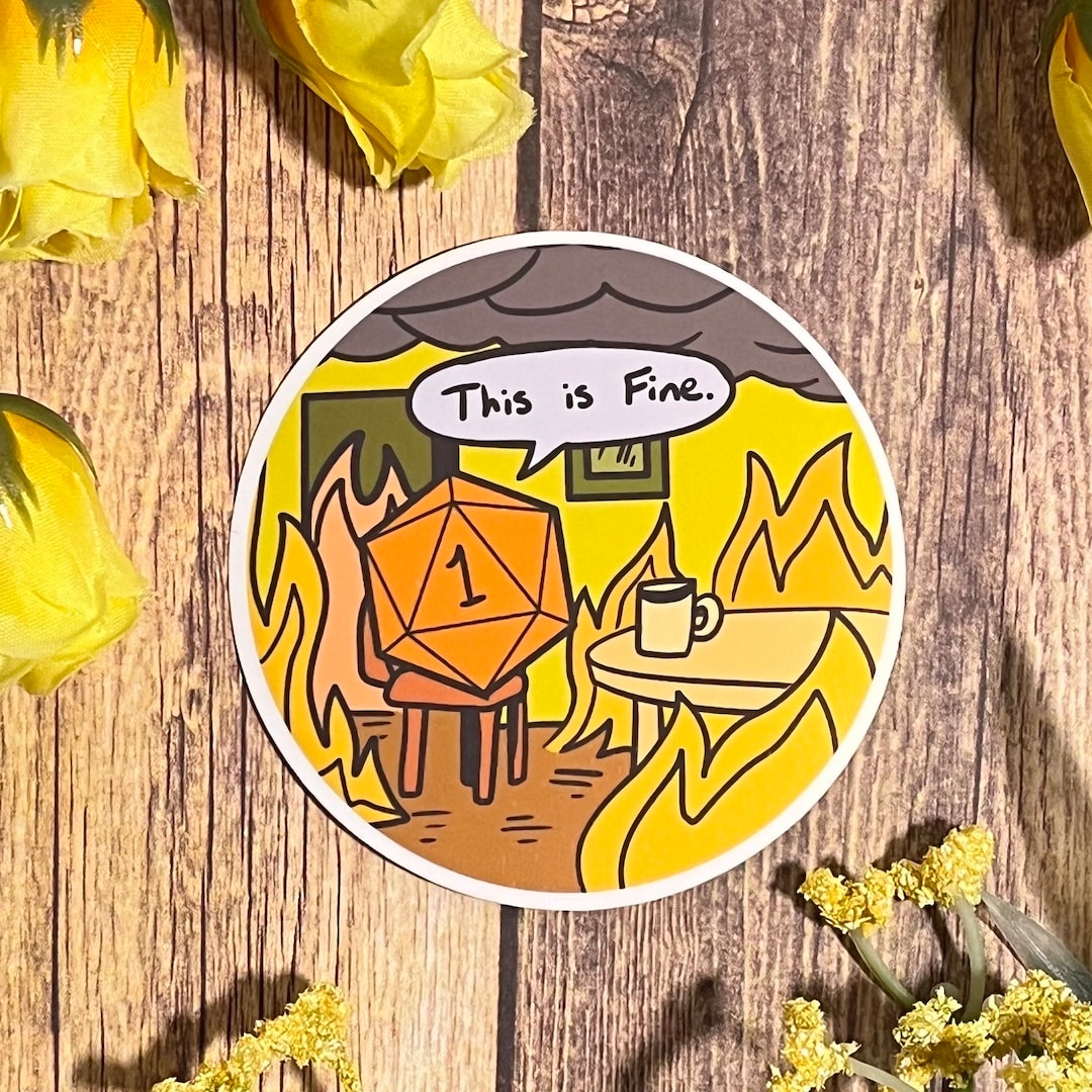 This is Fine Natural 1 Sticker: Cute Dnd Sticker, Dnd Gift, Laptop ...