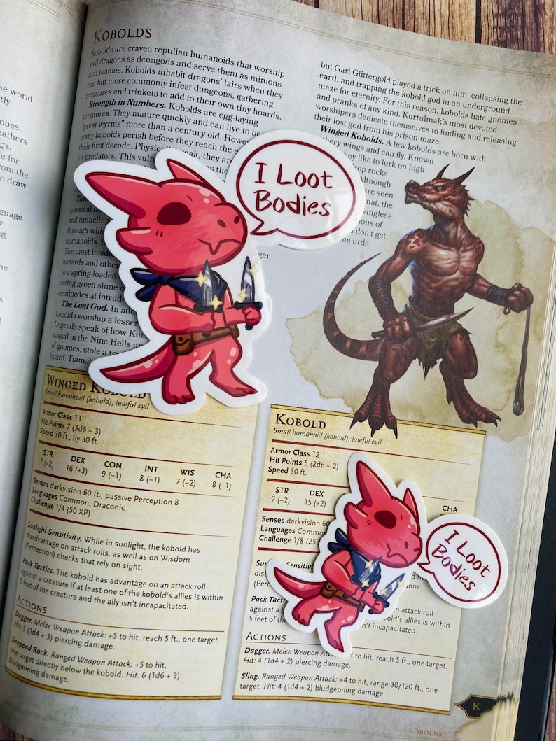 Loot Bodies Sticker: Cute Dnd Sticker, Dnd Gift, Laptop Sticker ...