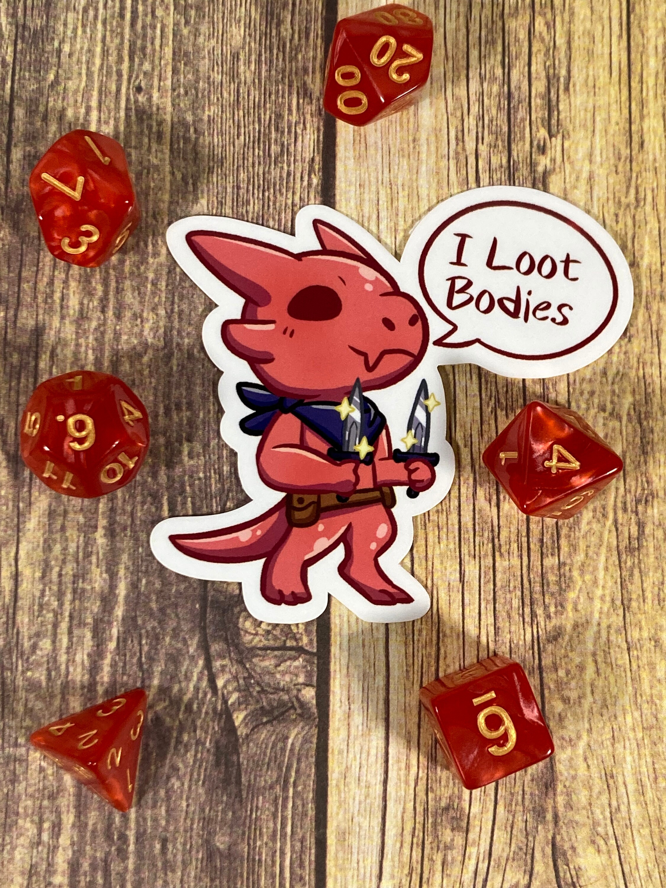 Loot Bodies Sticker: Cute Dnd Sticker, Dnd Gift, Laptop Sticker ...