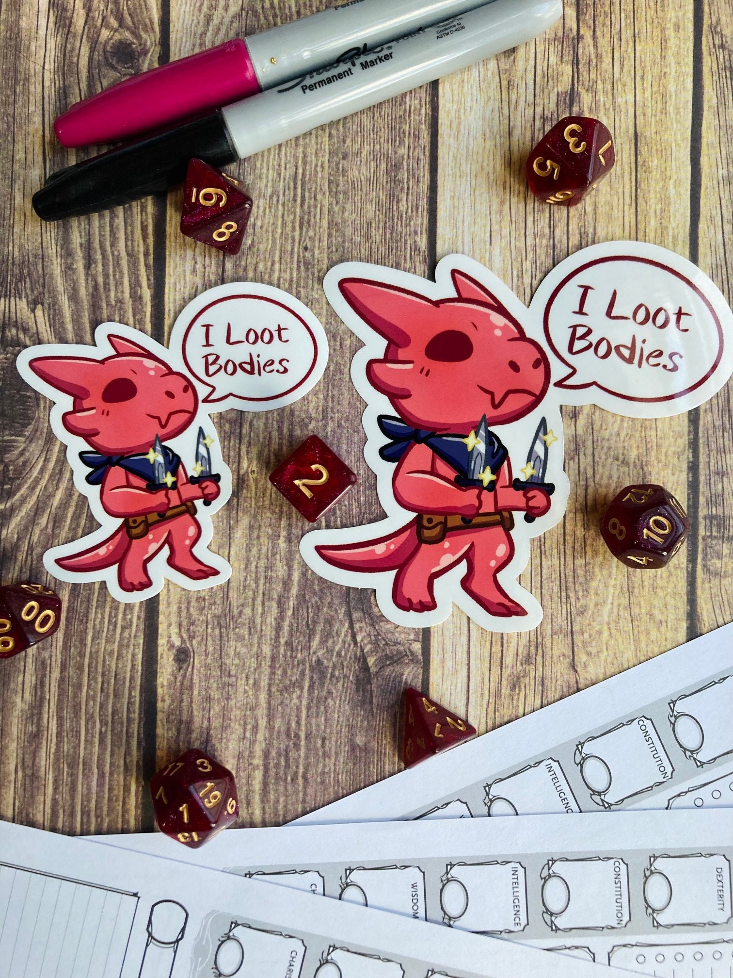 Loot Bodies Sticker: Cute Dnd Sticker, Dnd Gift, Laptop Sticker ...