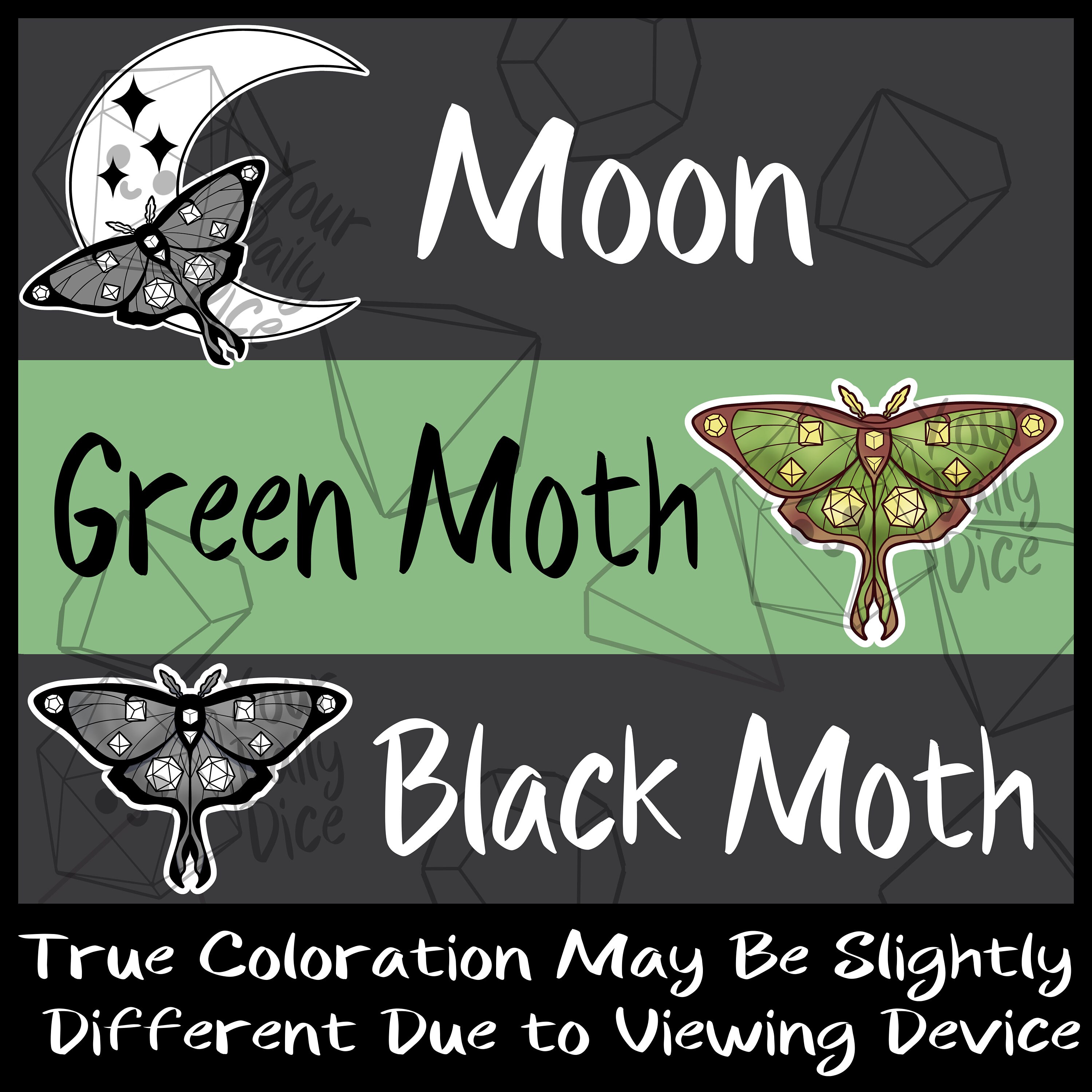 Moth and Dice Sticker: Cute Dnd Sticker, Dnd Gift, Laptop Sticker ...