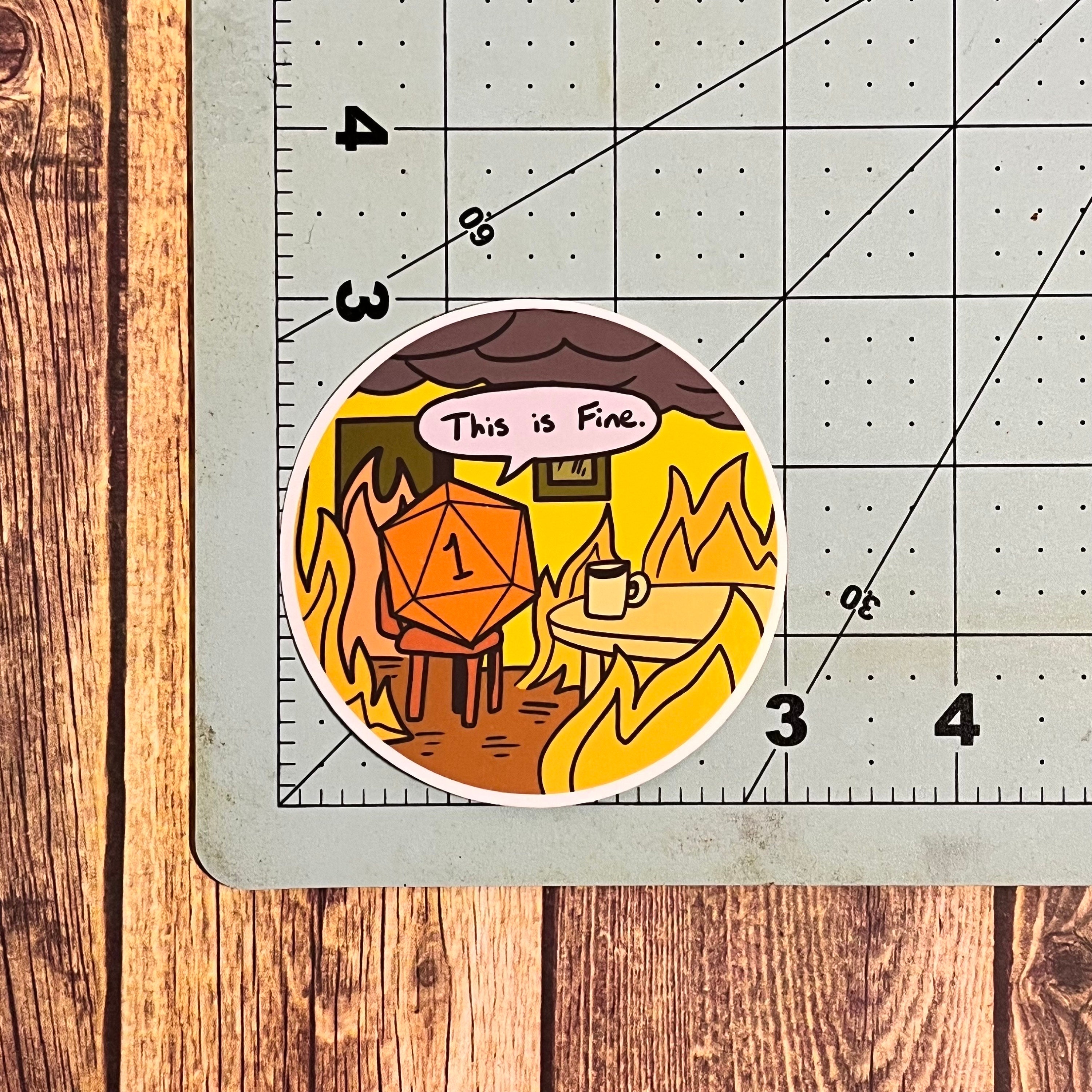 This is Fine Natural 1 Sticker: Cute Dnd Sticker, Dnd Gift, Laptop ...