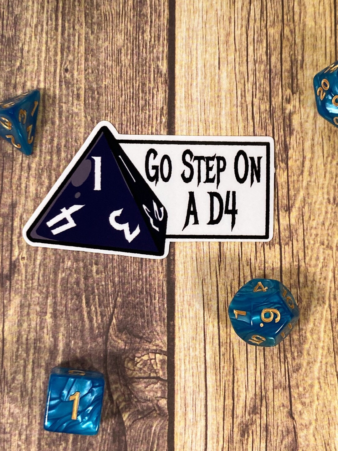 Go Step on A D4 Sticker: Funny D&D Gift, Laptop Decal - Etsy