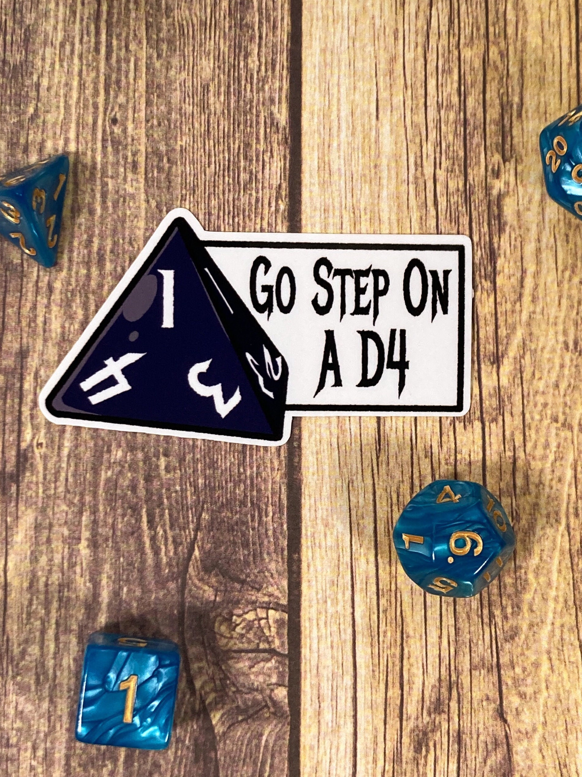 Go Step on A D4 Sticker: Cute Dnd Sticker, Dnd Gift, Laptop Sticker ...