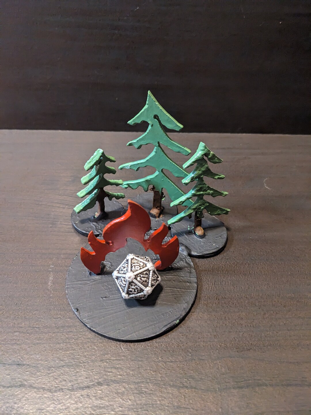 Mini Metal Campfire and Forest Scene for Dnd or Rpgs - Decoration - Etsy