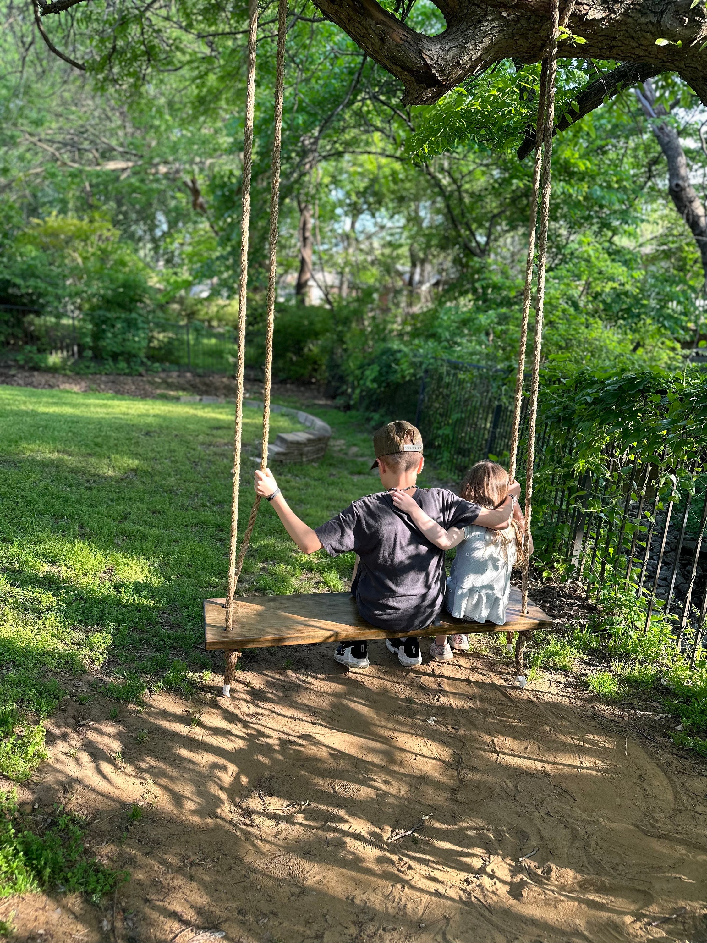 Rustic Farmhouse Tree Swing, Porch Swing, Outdoor Swing, Swing, Outdoor ...