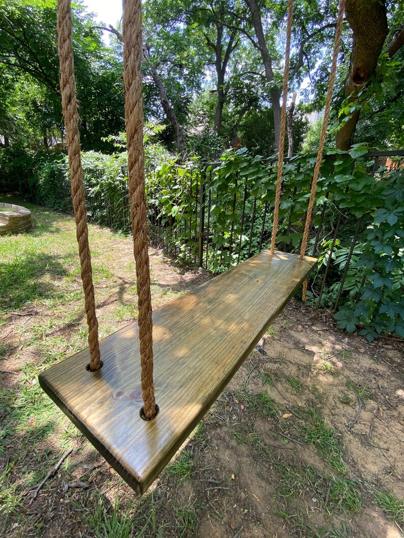 Rustic Farmhouse Tree Swing, Porch Swing, Outdoor Swing, Swing, Outdoor ...