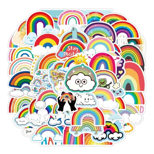 Rainbow Stickers - Etsy UK