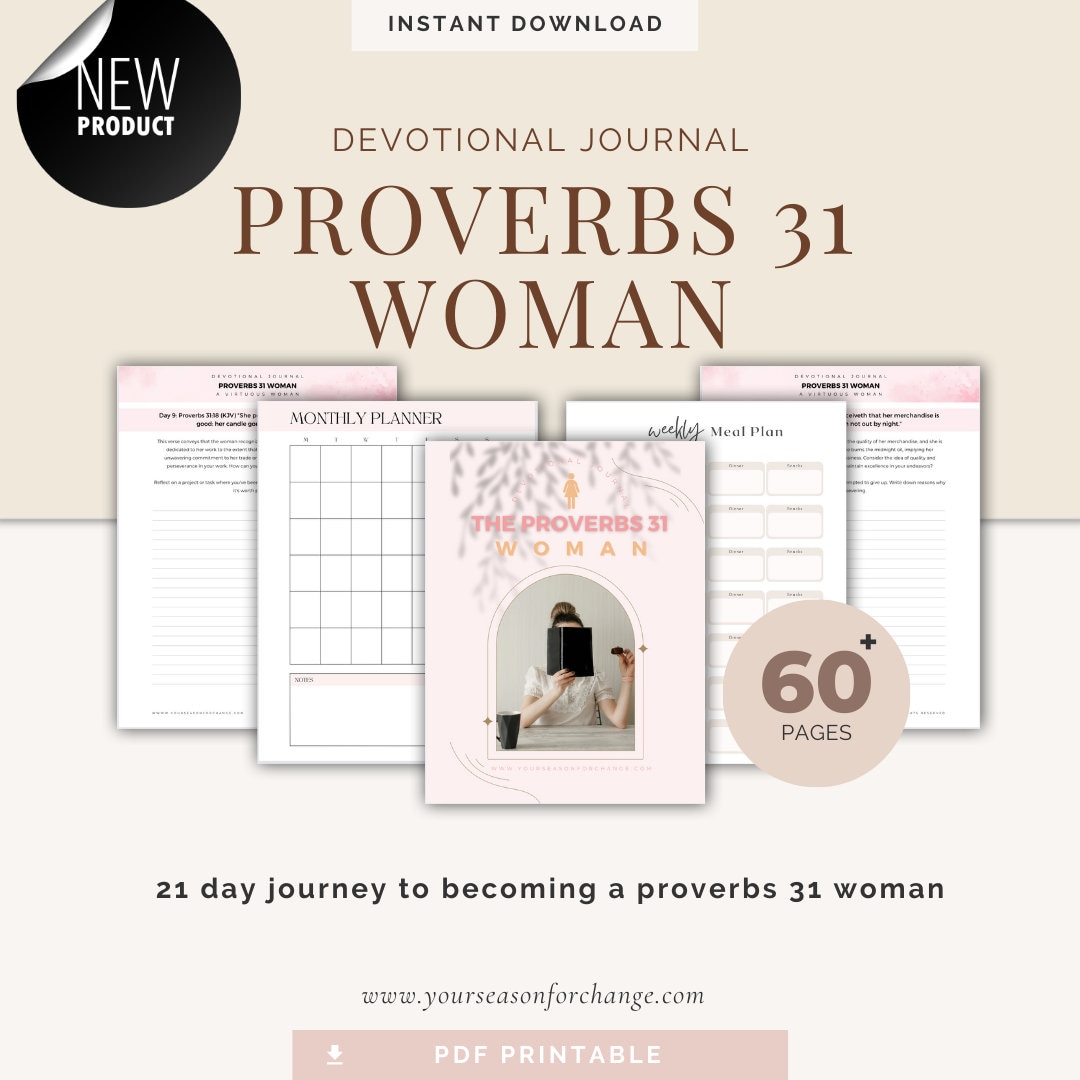 PROVERBS 31 Devotional Journal, Personal Growth Workbook, 2024, Daily Reflections, Exercises ...