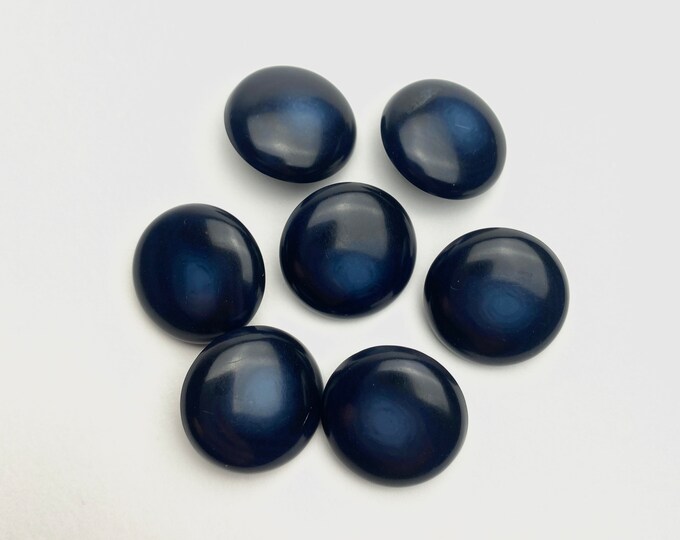 7 Dark Blue Gradient Vintage Round Cabochon Buttons Diameter 2 Cm ...