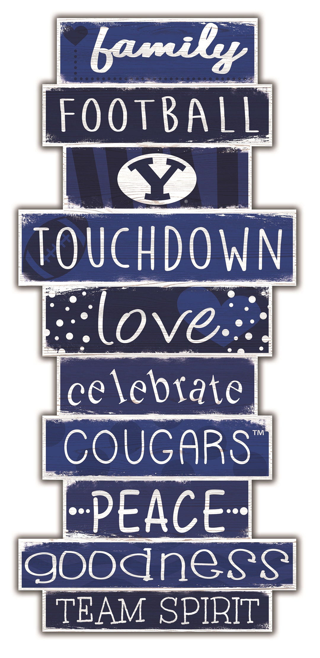 Byu Cougars Celebrations Stack Wood Sign 24 - Etsy