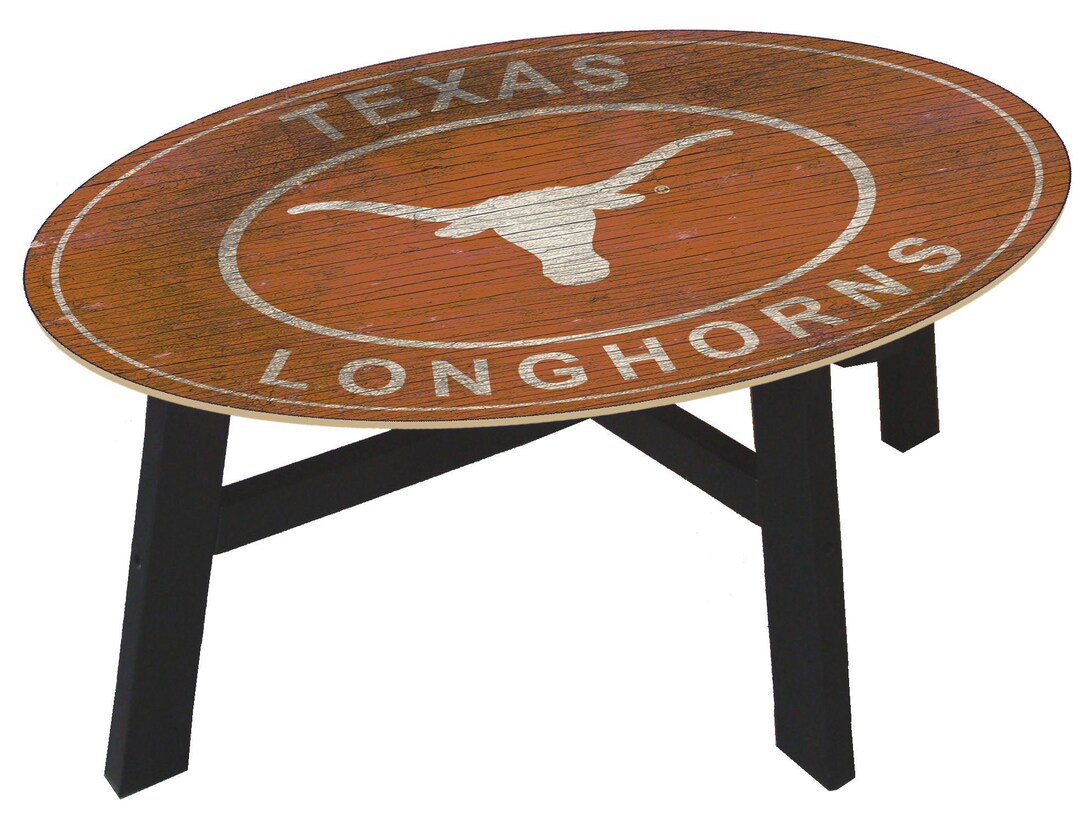 Texas Longhorns Heritage Logo Wood Coffee Table - Etsy