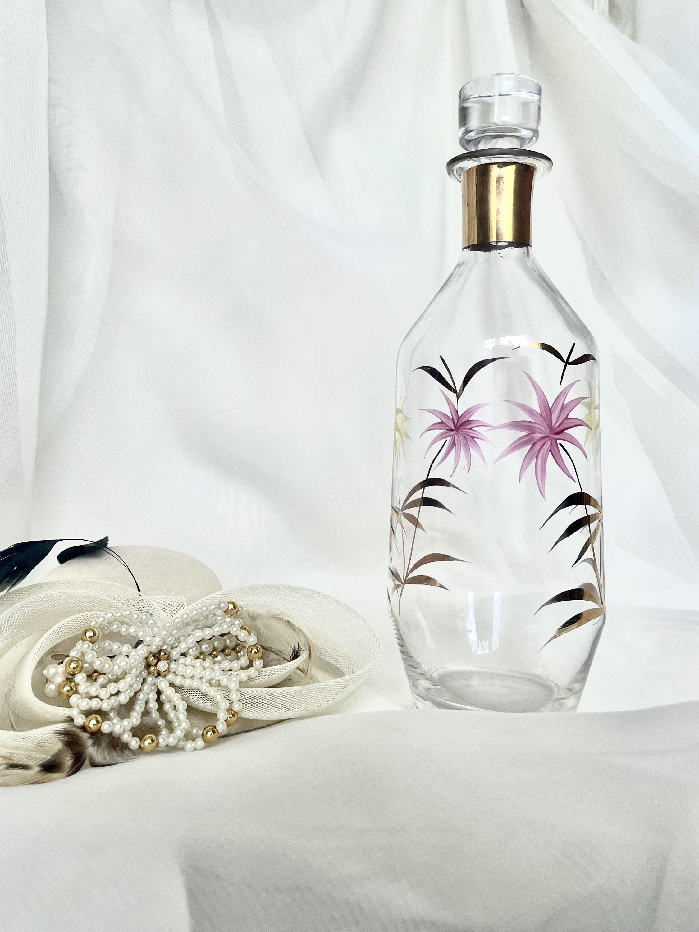 Czechoslovakia Hand-painted Decanter 1960s - Etsy