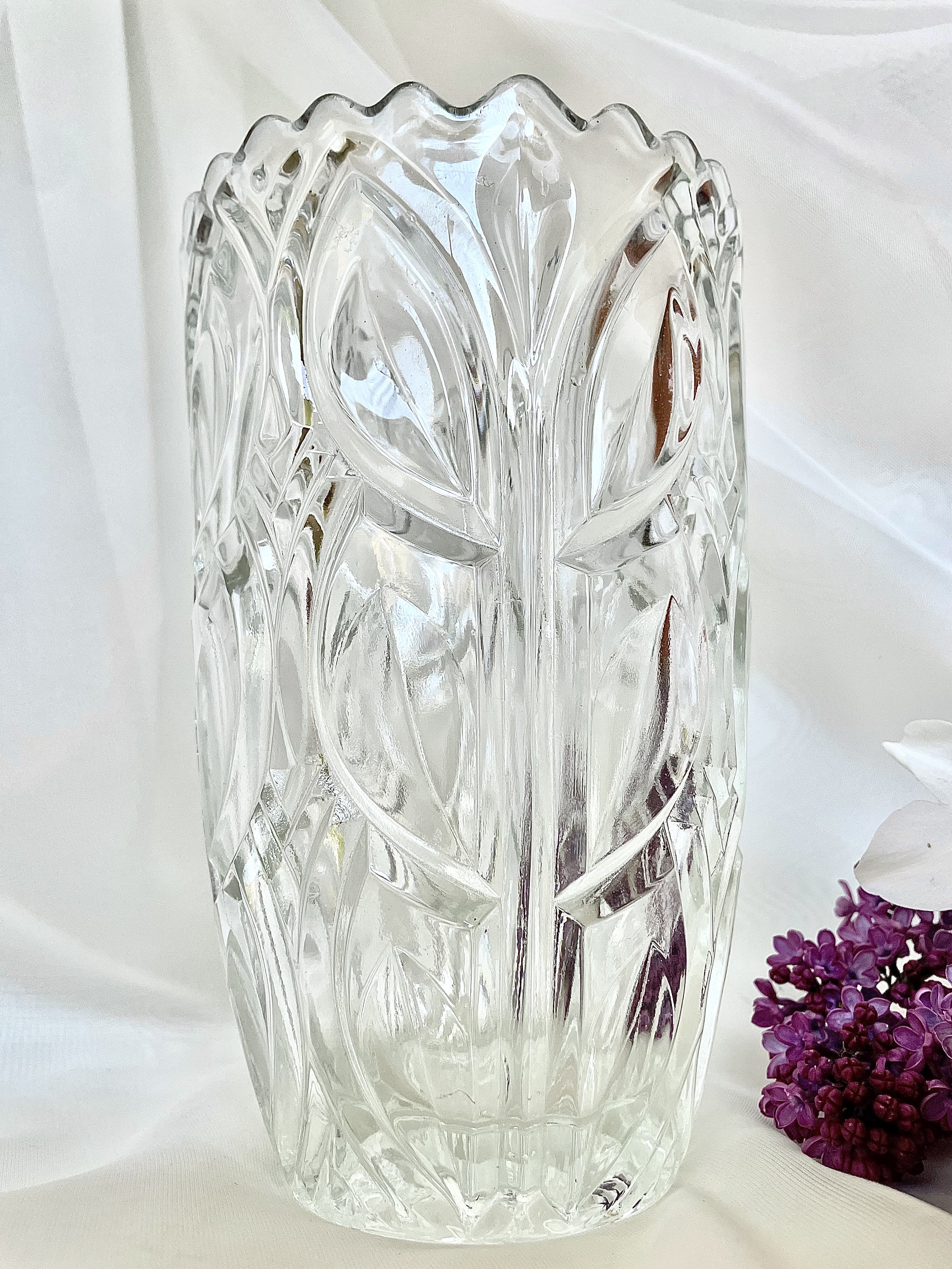 Bohemian Czech Glass Vase Made in Czechoslovakia by Hermanova Hut ...