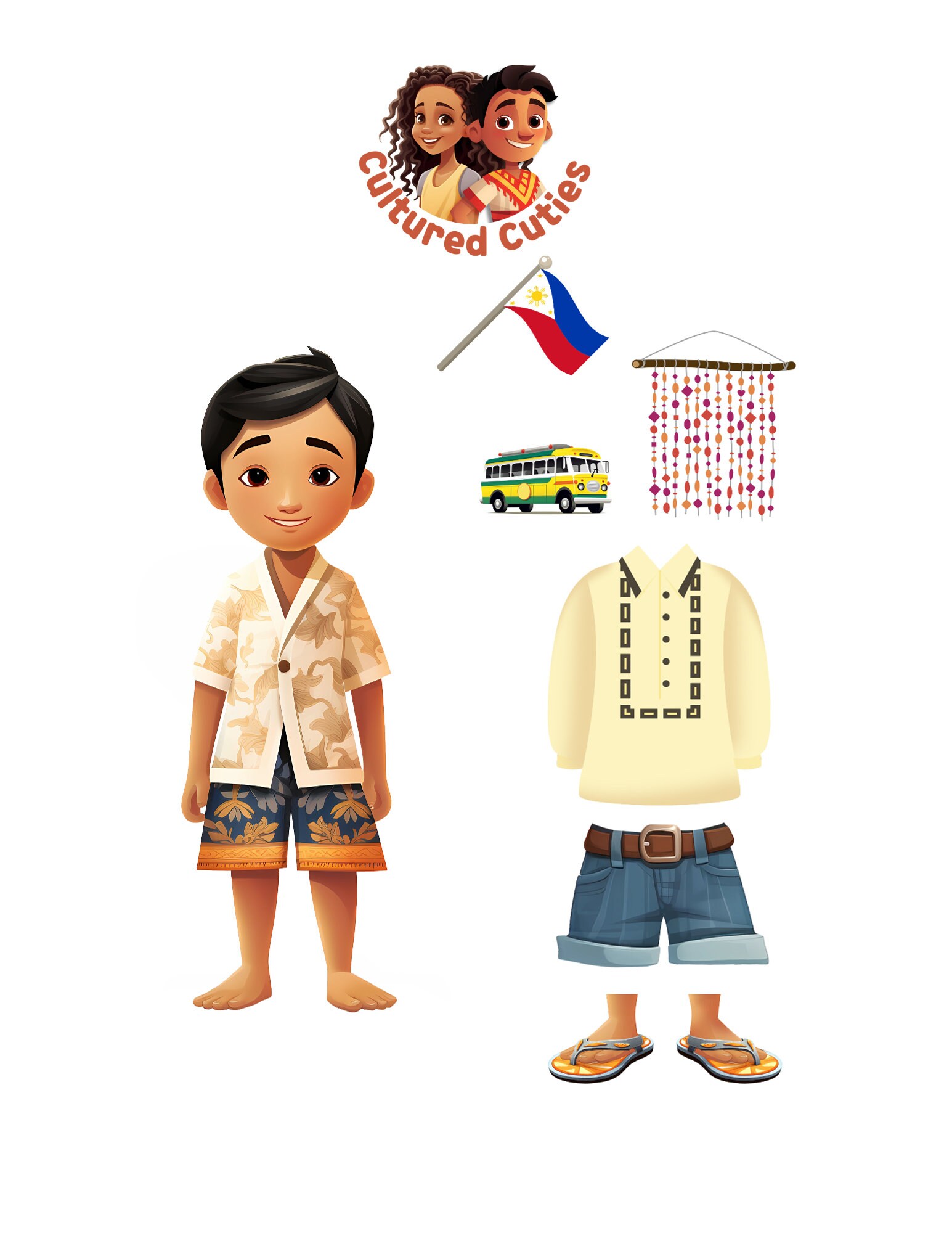 Angelo Filipino Magnetic Paper Boy Doll - Etsy