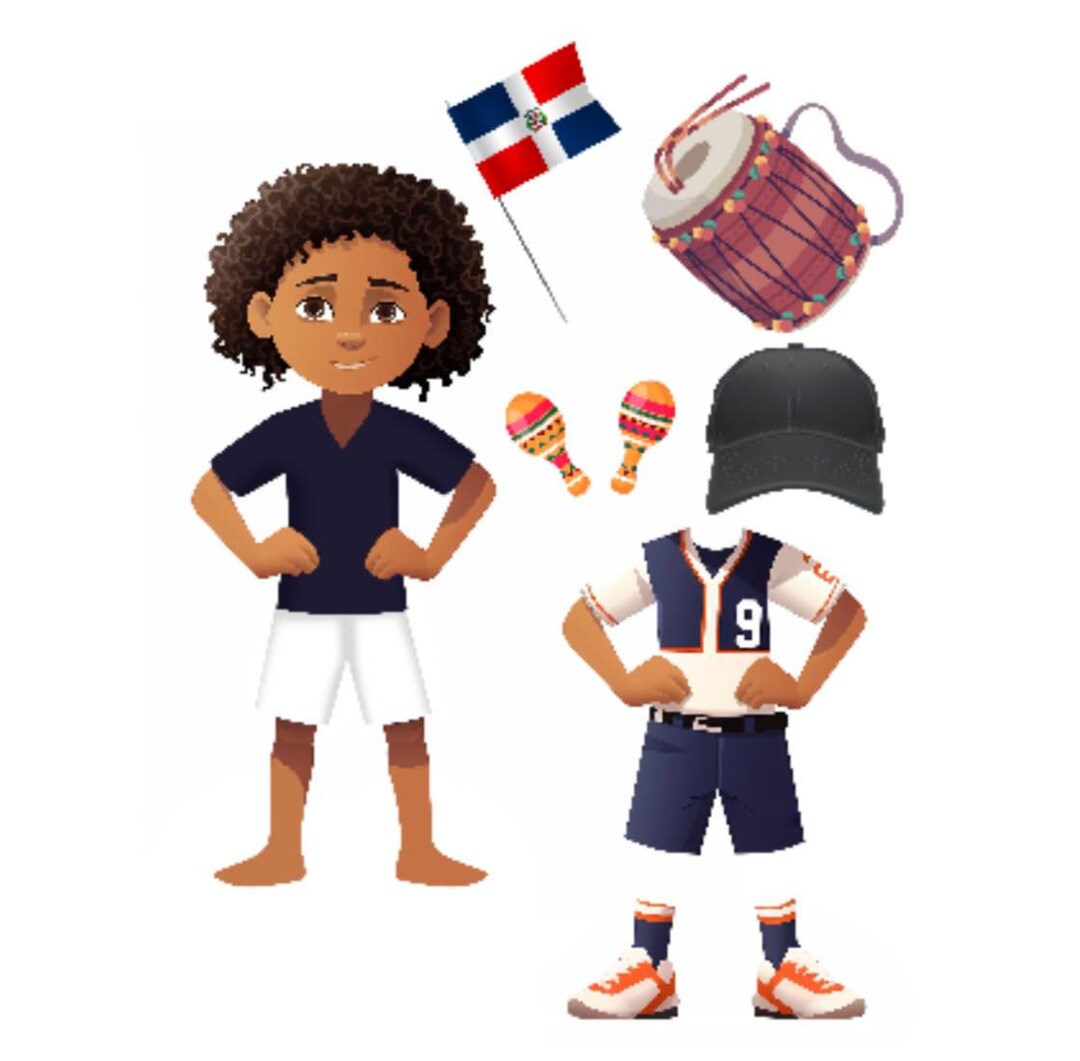 Diego Dominican Magnetic Paper Boy Doll - Etsy
