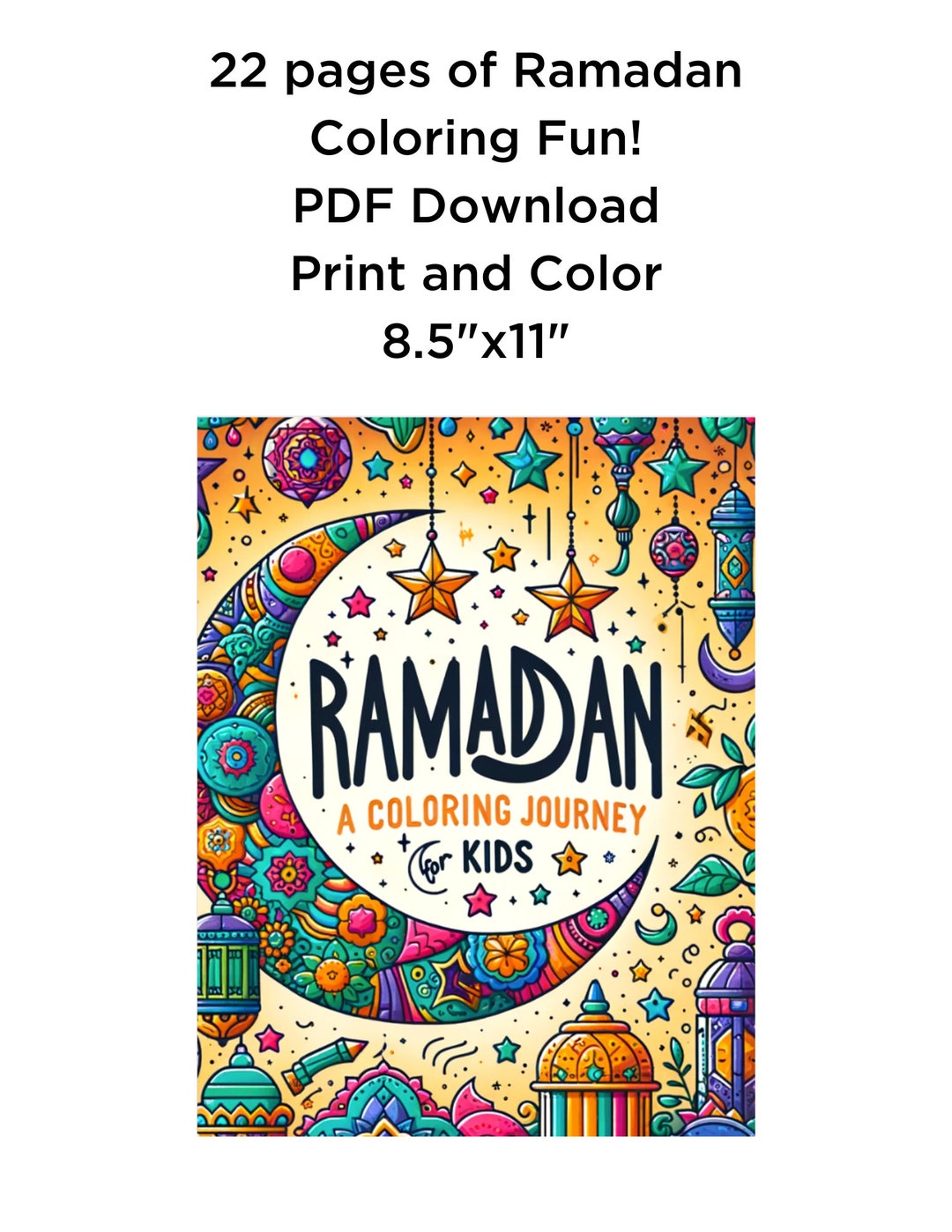 Ramadan Coloring Book | Kids Ramadan Coloring Book | Ramadan 2025 ...