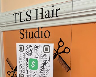 Scan to Pay Sign Acrylic Sign Hand Painted Vendor Signage Acrylic Scan ...