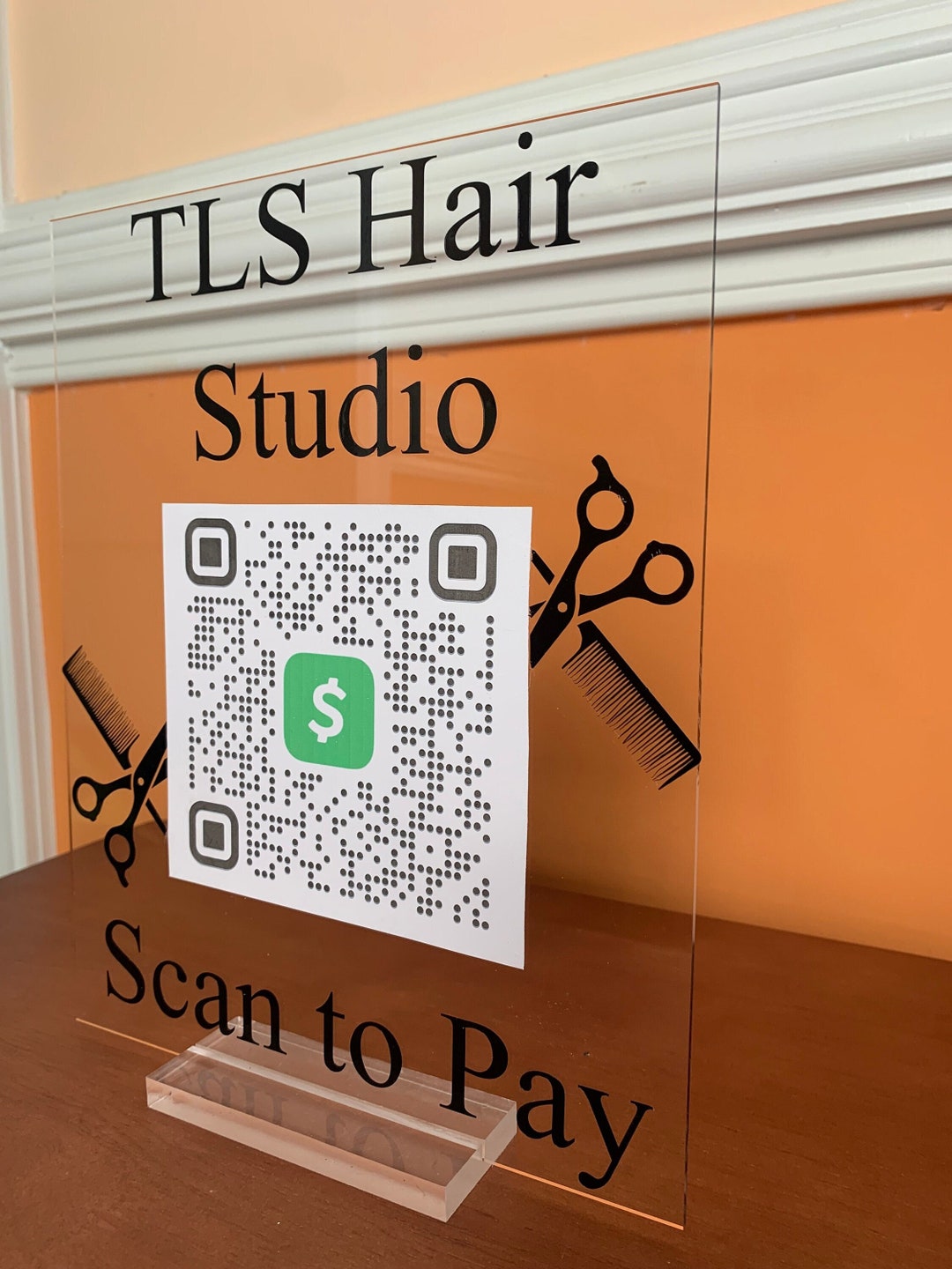 Scan to Pay Acrylic Sign - Etsy