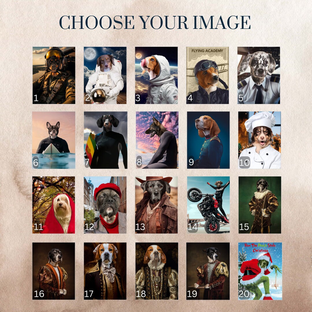 Custom Dog Portrait From Photo Custom Pet Portrait Print, Framed, Wall ...
