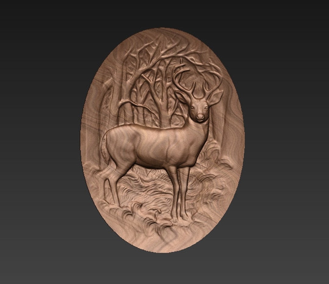 Deer Digital File for CNC, 3D STL File, Engraver, Artcam, Wood, Wall ...