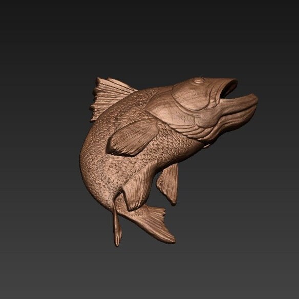 Fish Digital File for CNC, 3D STL File, Engraver, Artcam, Wood, Wall ...
