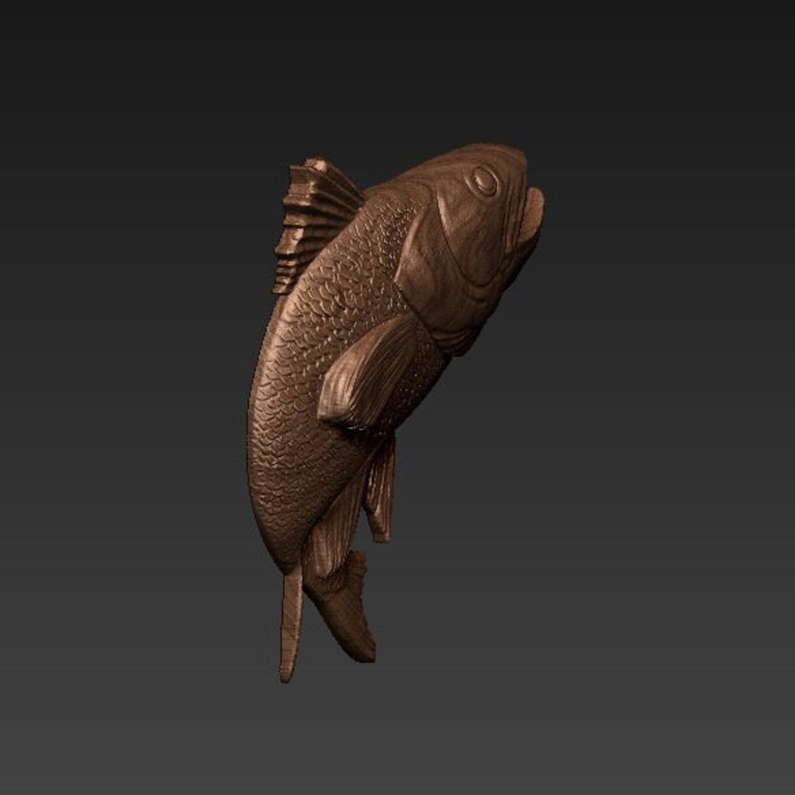 Fish Digital File for CNC, 3D STL File, Engraver, Artcam, Wood, Wall ...