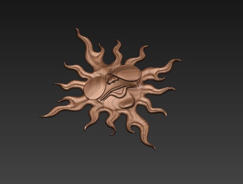 The Sun Digital File for CNC, 3D STL File, Engraver, Artcam, Wood, Wall ...