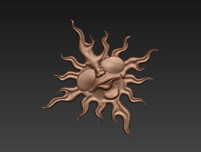 The Sun Digital File for CNC, 3D STL File, Engraver, Artcam, Wood, Wall ...