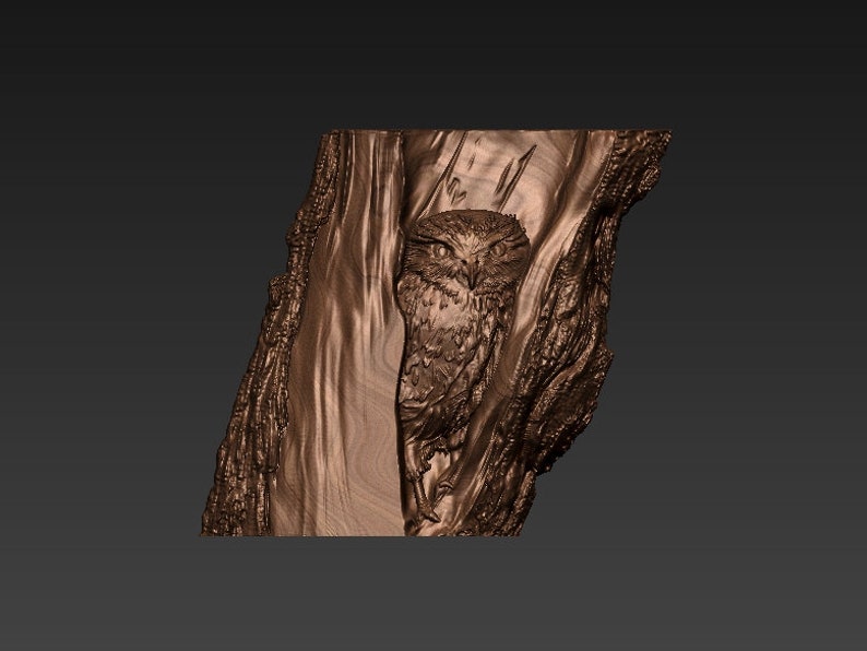 Owl Digital File for CNC 3D STL File Engraver Artcam Wood - Etsy Australia