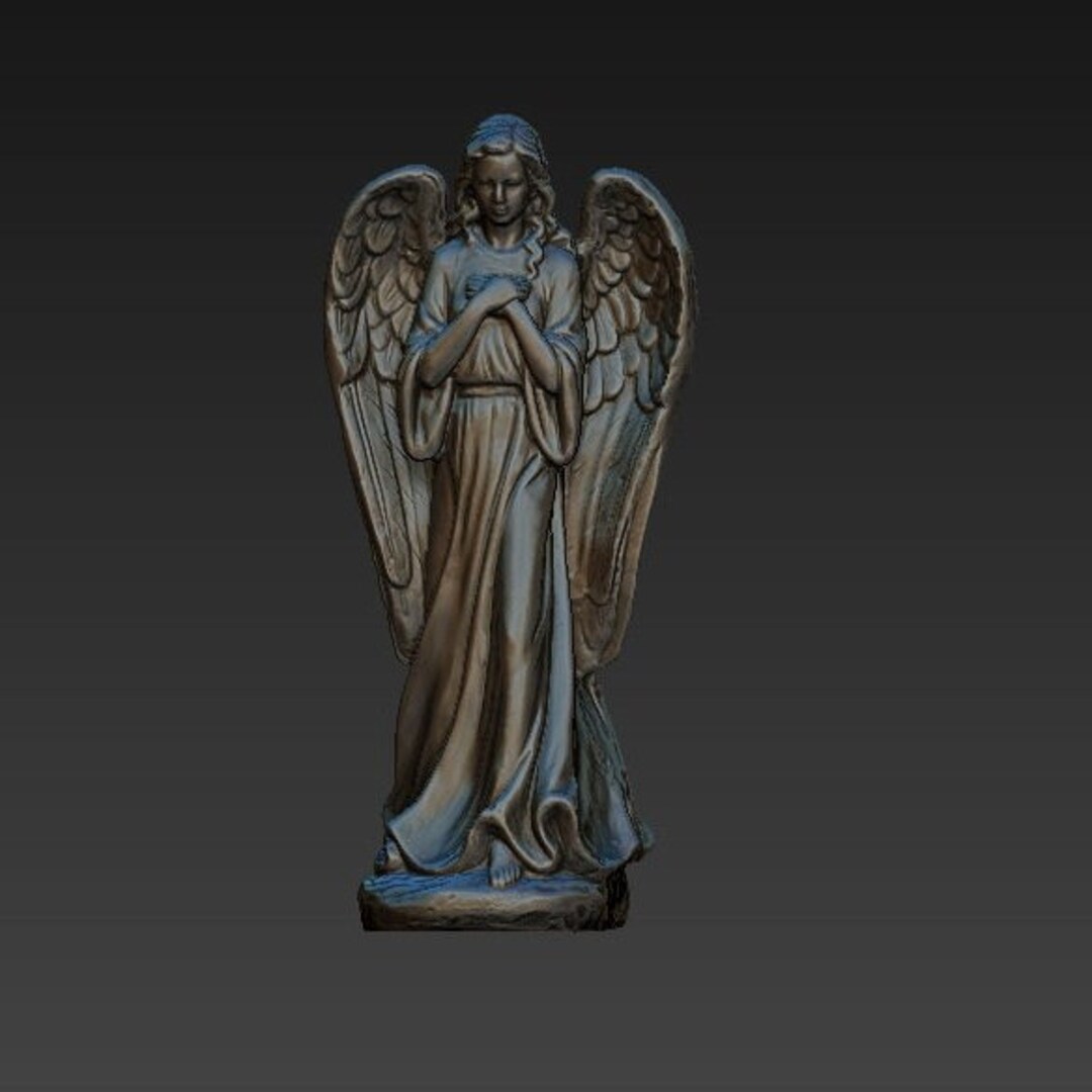 Girl Angel Statuette Digital File for CNC, 3D STL File, Engraver ...