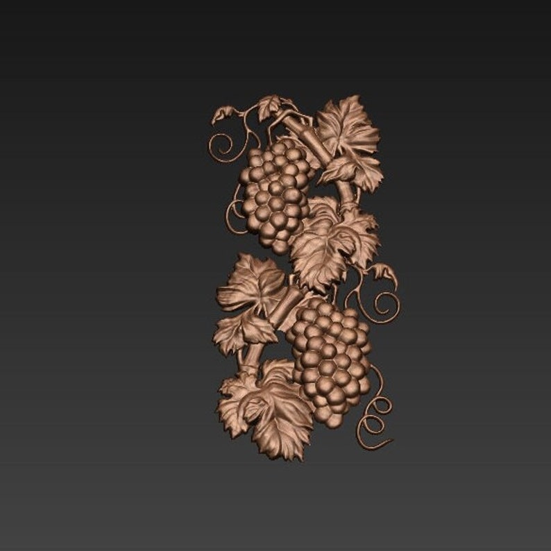 Grape Digital File for CNC, 3D STL File, Engraver, Artcam, Wood, Wall ...