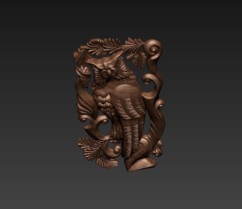 Owl File for CNC 3D STL File Engraver Artcam Wood Wall - Etsy