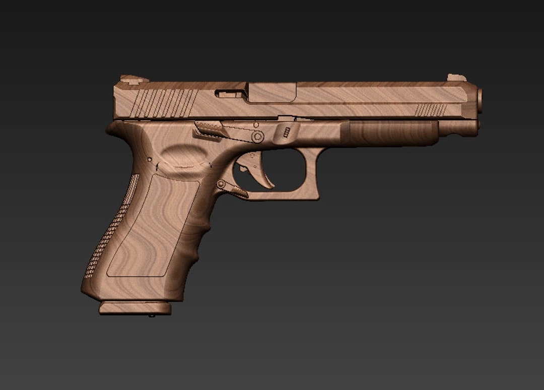 Glock Digital File for CNC, 3D STL File, Engraver, Artcam, Wood, Wall ...