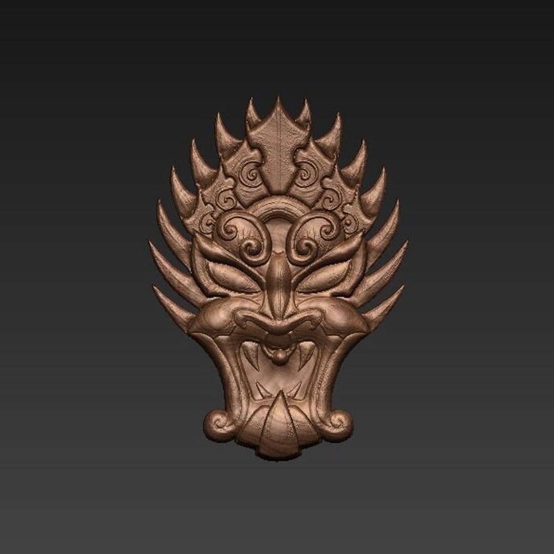 Mask Digital File for CNC, 3D STL File, Engraver, Artcam, Wood, Wall ...