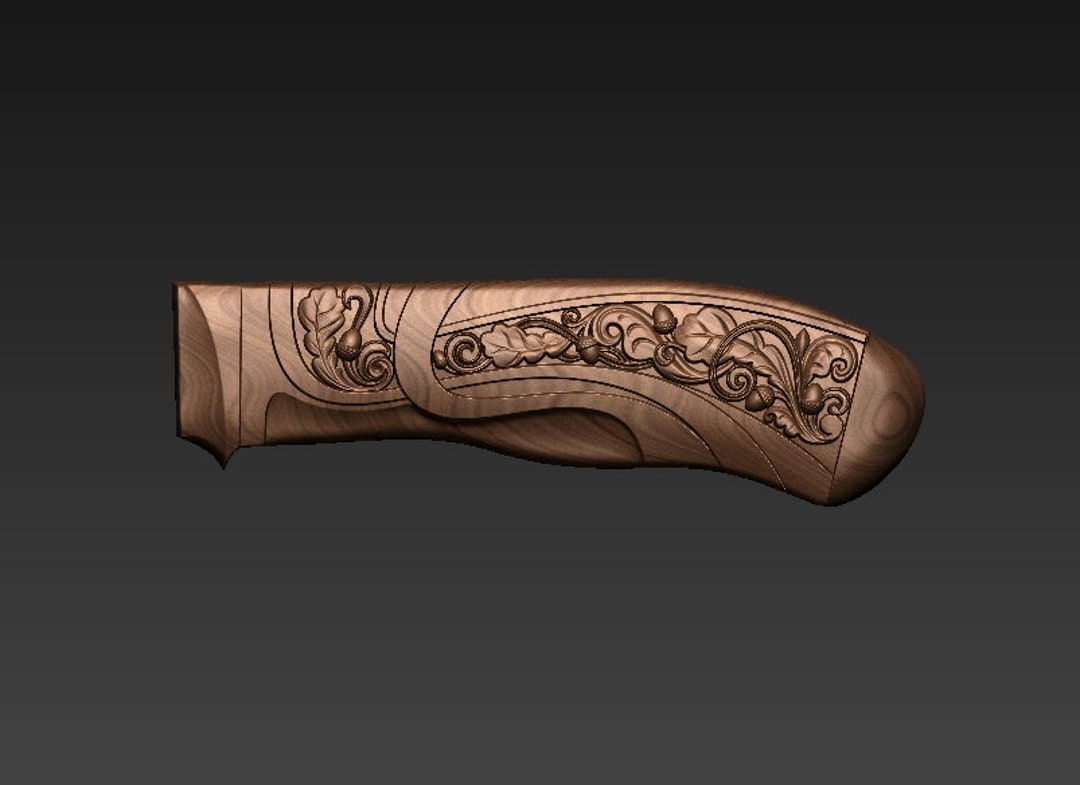 Handle File for CNC, 3D STL File, Engraver, Artcam, Wood, Wall Decor ...